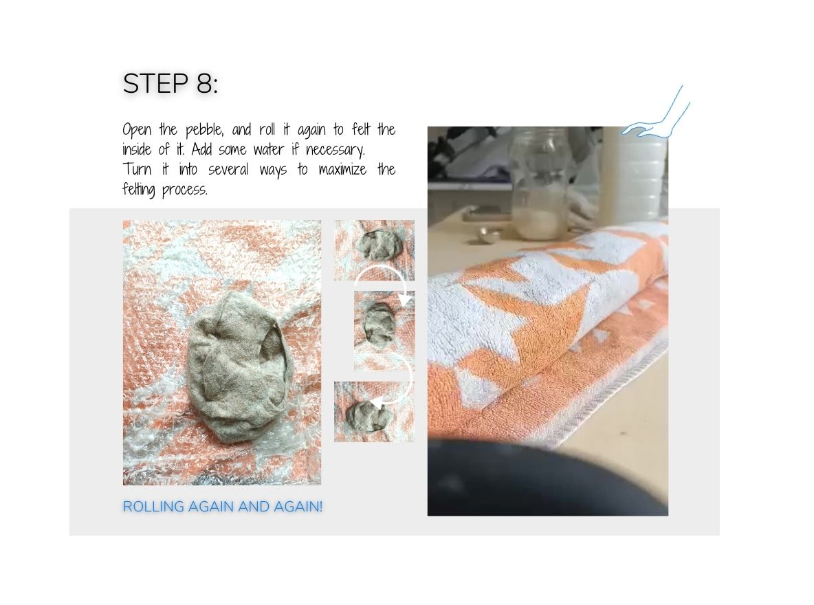 Felting techniques and process - Laora Guillerm